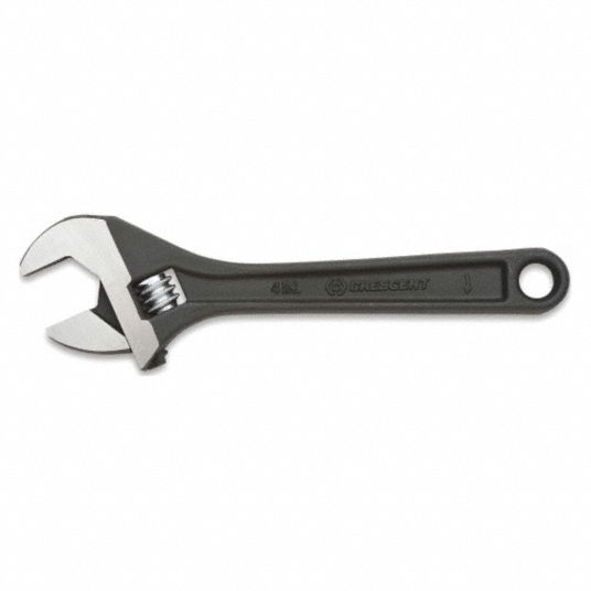 CRESCENT, Adjustable Wrench,4in,Black Oxide Finish - 41WM01|AT24VS ...