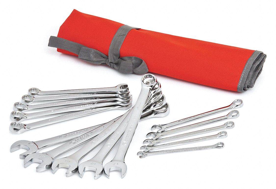Combination Wrench Set,15 pc.,Metric - Grainger