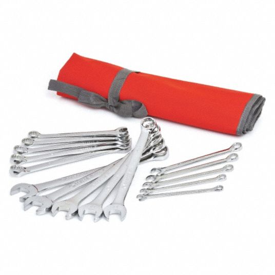 Combination Wrench Set,15 pc.,Metric - Grainger