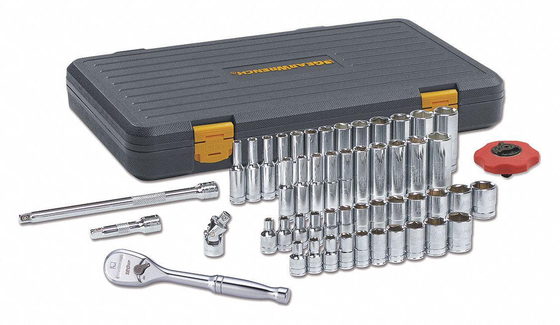 GEARWRENCH, Standard And Deep Socket Set,51 Pc. - 41XG27|80300P - Grainger