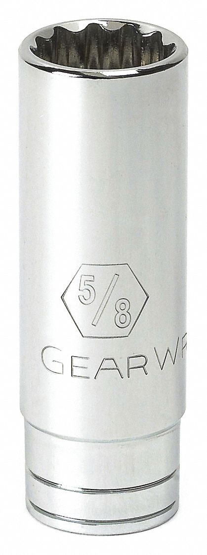 Socket,drive 6 Pt. Deep,sae,3/8in,5/16in - Grainger