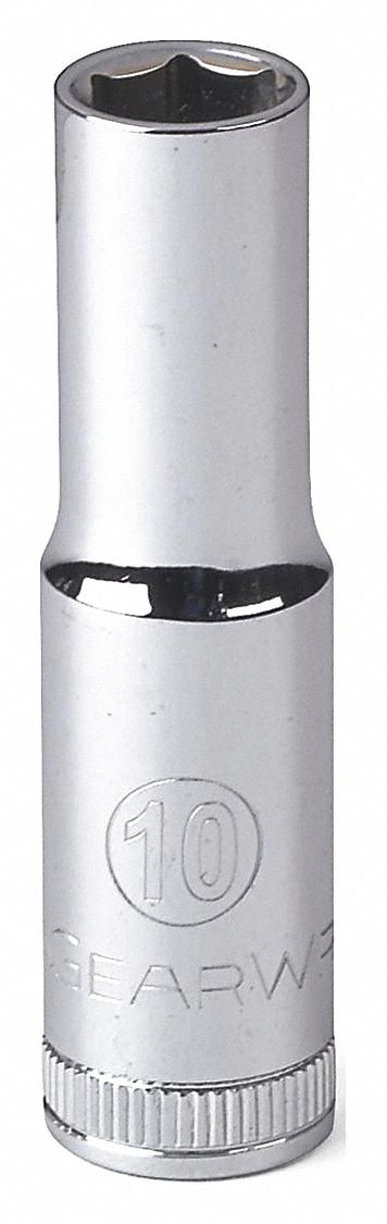 Socket,drive 6pt Deep,metric,3/8in,10mm - Grainger