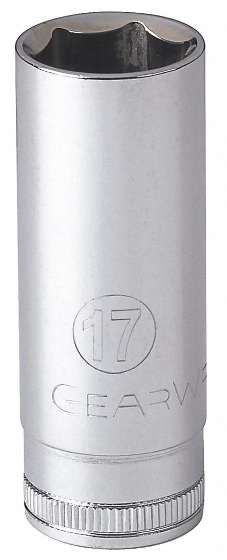 Socket,drive 6pt Deep,metric,3/8in,17mm - Grainger