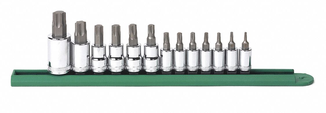 GEARWRENCH, Torx Press Fit Bit Socket Set,13 Pc. - 41XM05|80723 - Grainger