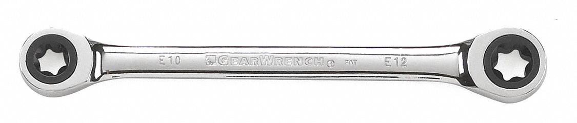 Ratcheting Wrench,E10 x E12 Torx,DbleBox - Grainger