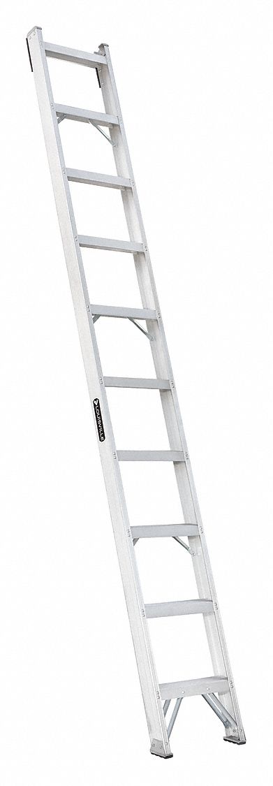 LOUISVILLE Escalera con Estantes de Aluminio, 10 pies Alt, 10 Peldaños ...