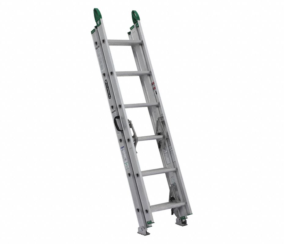 CUPRUM Escalera de Extension Triple, 225 lb., Aluminio, 24 pies, 21 ...