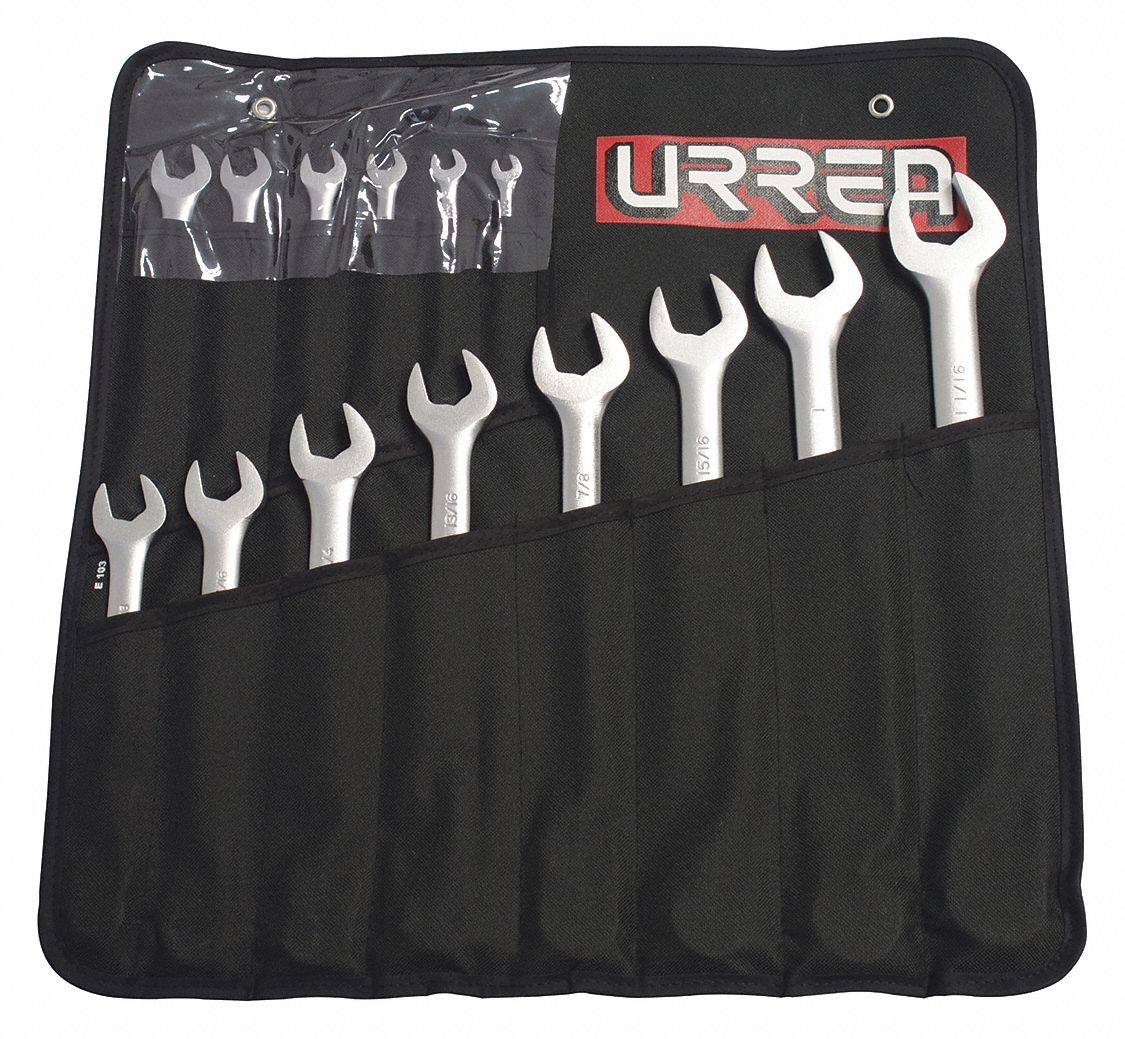 URREA Juego de Llaves Combinadas 14 herramientas Acero Cromo Vanadio 5" , 5-9/16" , 6" , 6-1/2 ...