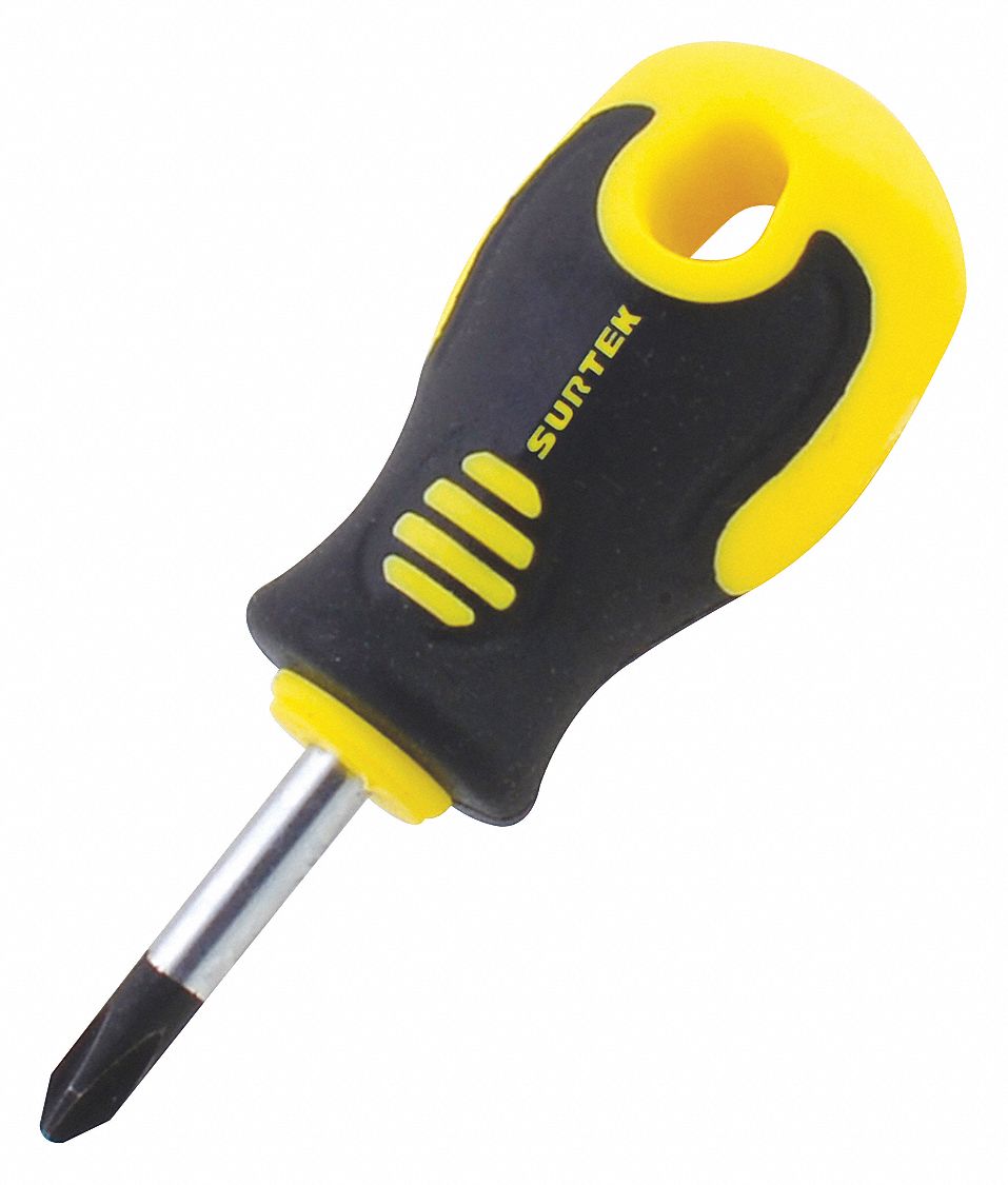SURTEK Desarmador , Mango Bimaterial , Punta Phillips , Tamaño de la Punta #2 , Longitud Total 1 ...