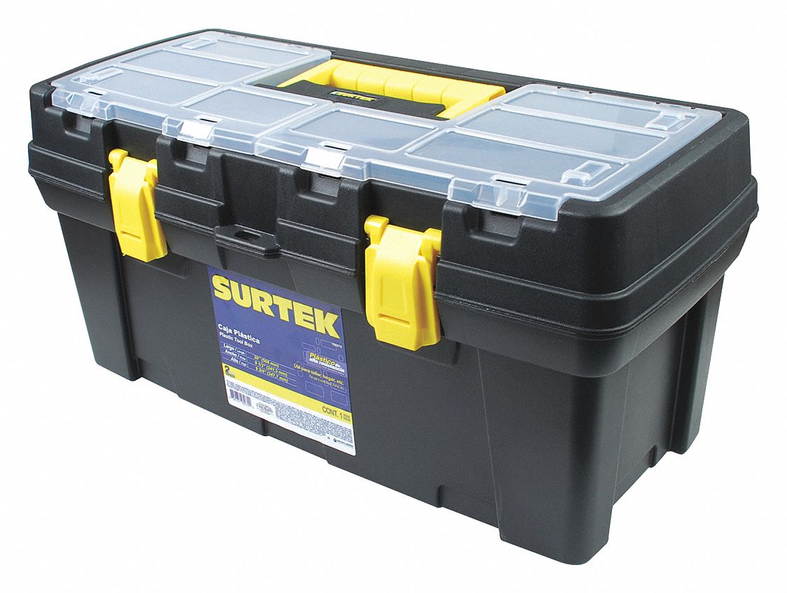 Surtek Caja De Herramientas Surtek De Plástico Color Negro Capacidad