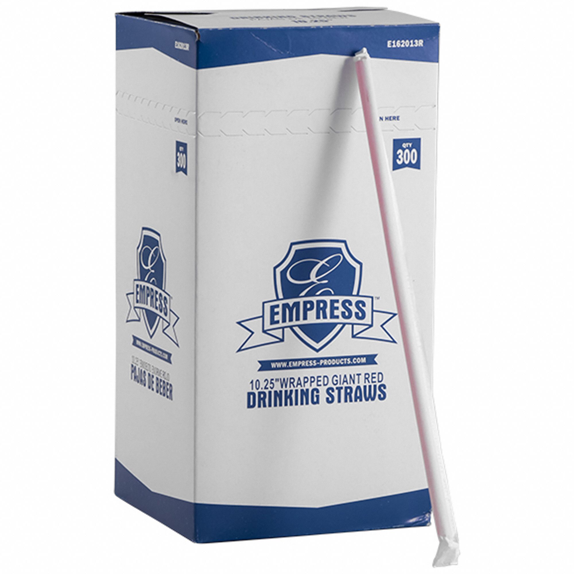 Red, 10 1/4 in Lg, Disposable Straw - 800DM0|E162013R - Grainger