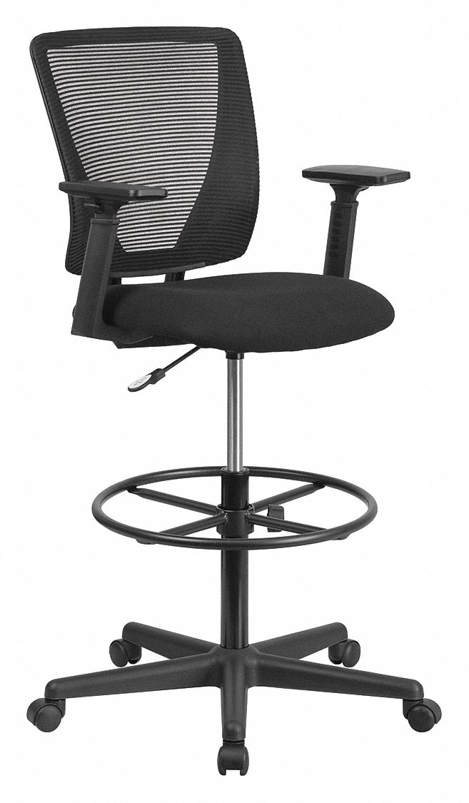 FLASH FURNITURE, Harper, Black, Drafting Chair - 420G49|GO-2100-A-GG ...
