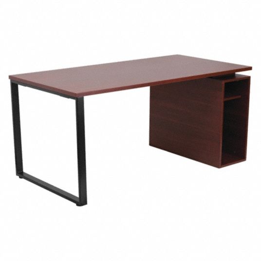 FLASH FURNITURE, Laminate, Red, Office Desk - 420G78|NAN-JN-2108-GG ...