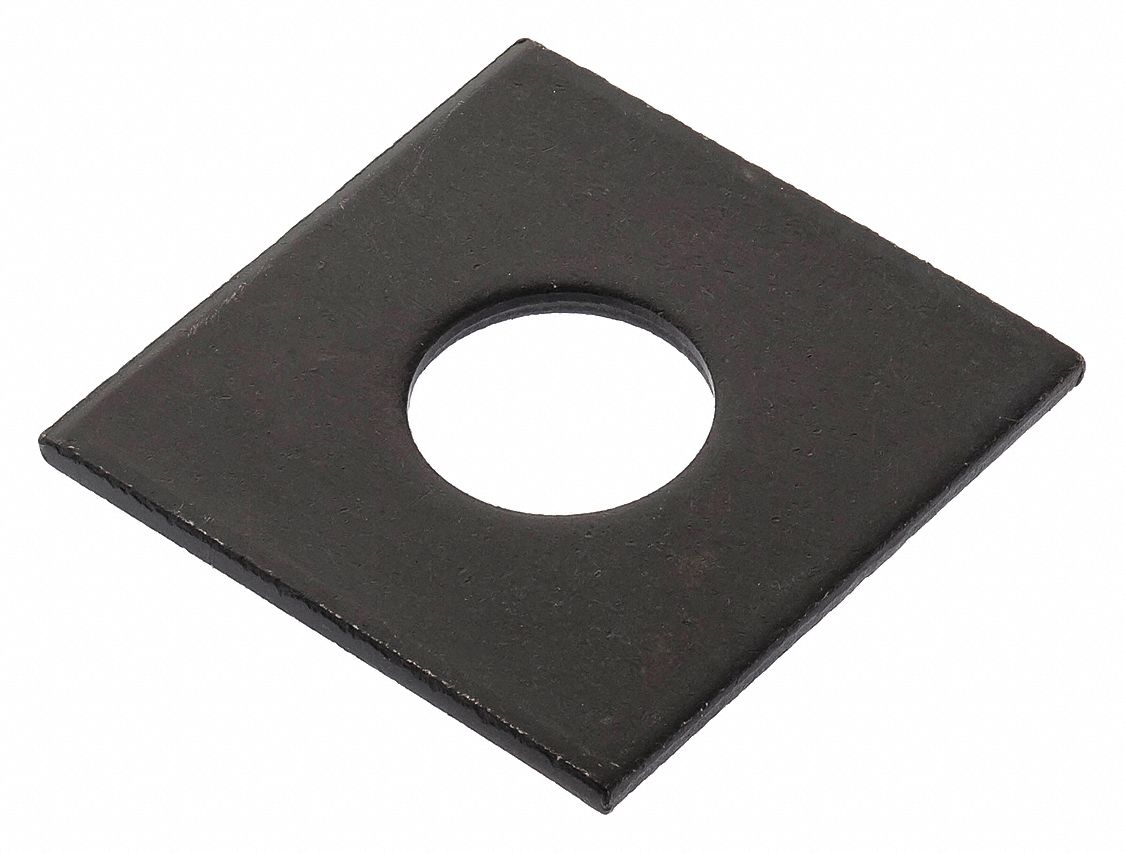 GRAINGER APPROVED Square Washer: For Screw Size 3/4 in, Steel, Black ...