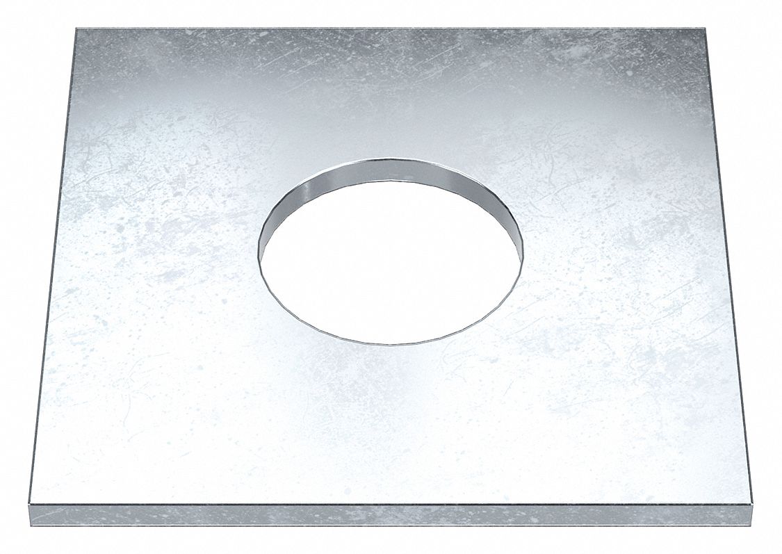 For Screw Size 1 1/2 in, Steel, Square Washer - 420P58|Z8740-ZN - Grainger