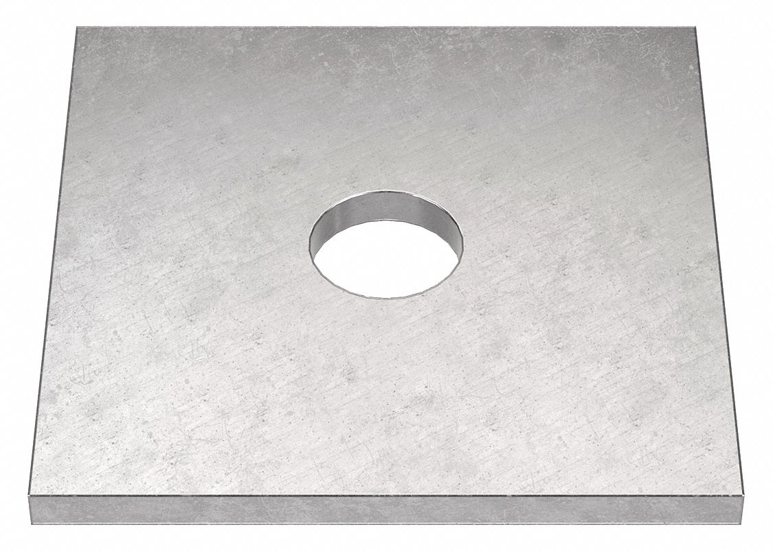 18-8, Stainless Steel, Slotted Square Washer - 420R08|Z8758-SLOT-188 ...