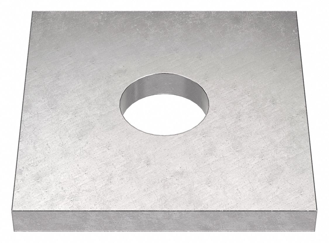 18-8, Stainless Steel, Square Washer - 420R20|Z8761-188 - Grainger