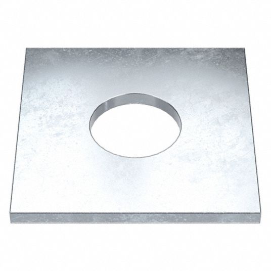Case Hardened, Zinc Plated, Square Washer - 420R27|Z8897-ZN - Grainger