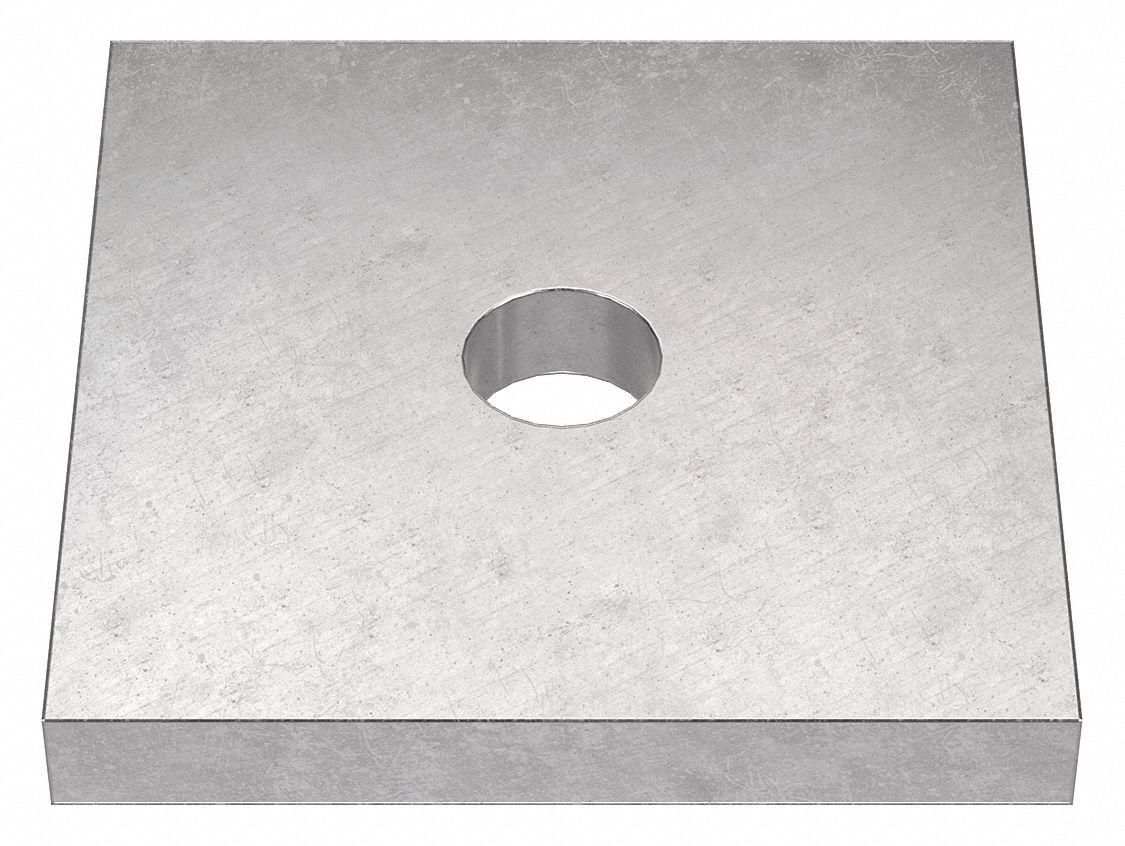 18-8, Stainless Steel, Square Washer - 420R43|Z8779-188 - Grainger