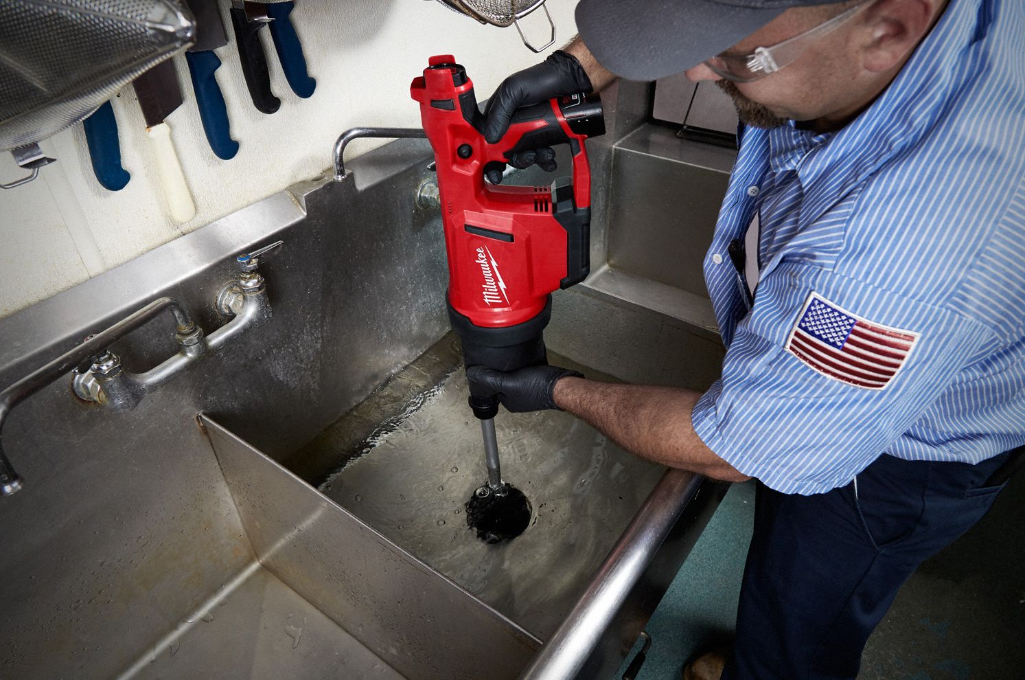 MILWAUKEE Drain Gun Kit, 12.0V, 35 ft. Max. Run - 422W15|2572A-21 ...