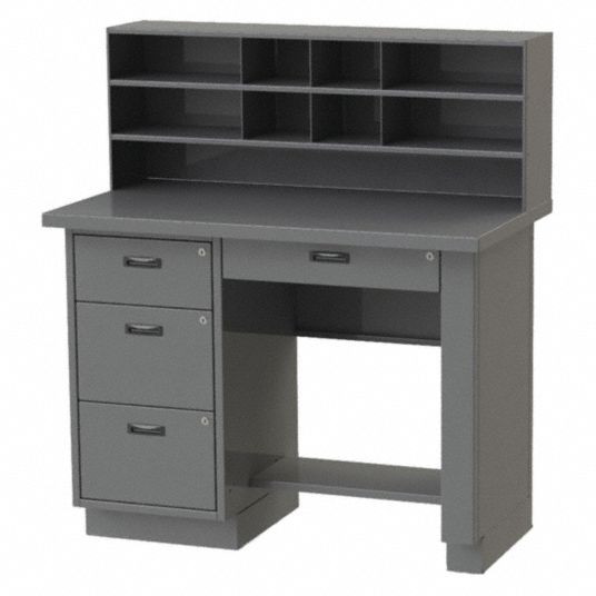 GREENE MANUFACTURING, INC., Pedestal/Panel Desk, 36 in x 31 in x 54 in ...