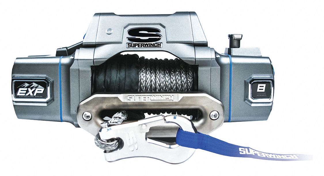12V DC Pulling Electric Winch with 8.7 fpm and 8000 lb 1st Layer Load ...