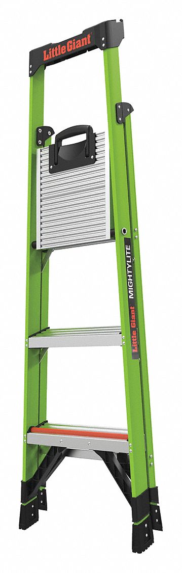 LITTLE GIANT, Fiberglass, 300 lb Load Capacity, Stepladder - 423K32 ...