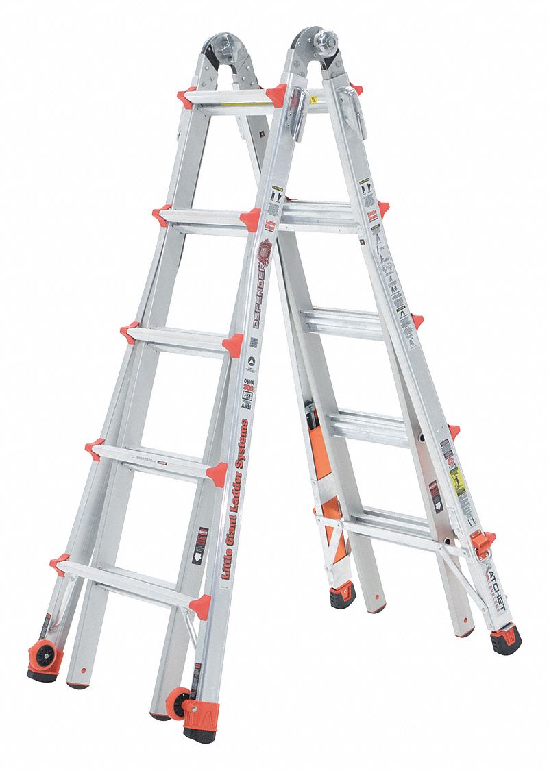 LITTLE GIANT, 6 Configurations, Aluminum, Combination Ladder - 423K40 ...