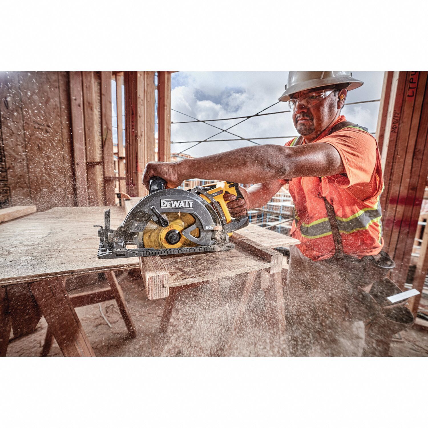 DEWALT Cordless Circular Saw Kit, 7 1/4 in Blade Dia., Left Blade Side ...