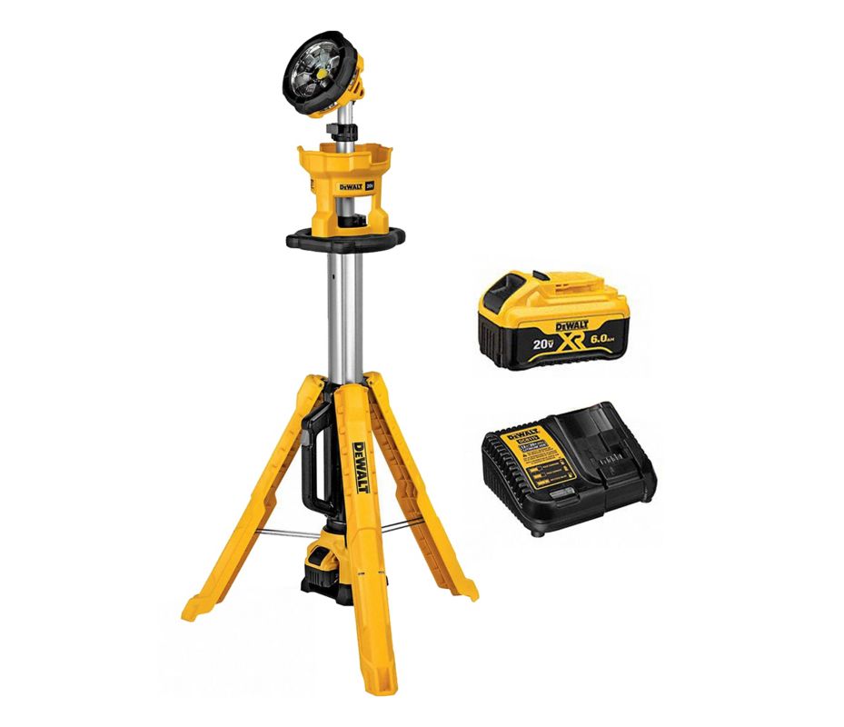 DEWALT Lámpara Inalámbrica con Tripie, Sin Serie, Alto/ Mediano/ Bajo ...