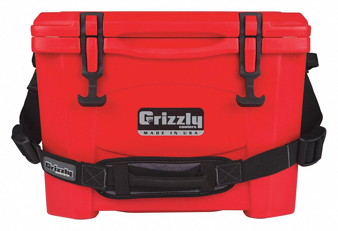 GRIZZLY COOLERS, Red, 15 Cans, Marine Chest Cooler - 423L32|4400005 ...