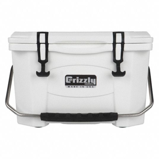 GRIZZLY COOLERS, White, 24 Cans, Marine Chest Cooler - 423L34|4400006 ...