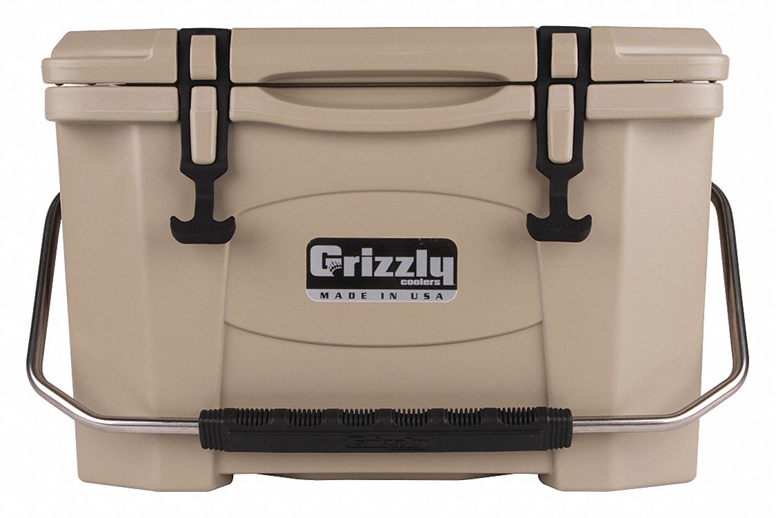 GRIZZLY COOLERS, Tan, 24 Cans, Marine Chest Cooler - 423L35|4400007 ...