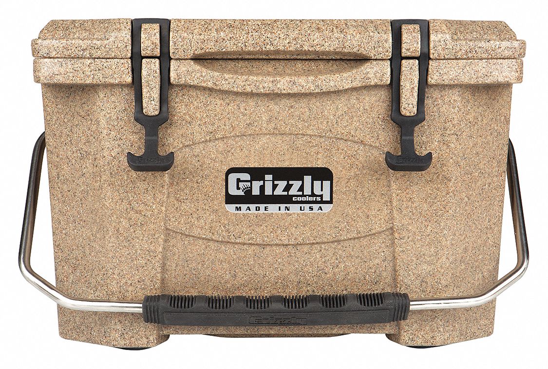 GRIZZLY COOLERS, Tan, 24 Cans, Marine Chest Cooler - 423L36|4400604 ...