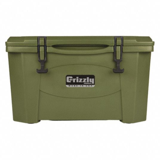 GRIZZLY COOLERS, Green, 40 qt Cooler Capacity, Marine Chest Cooler ...