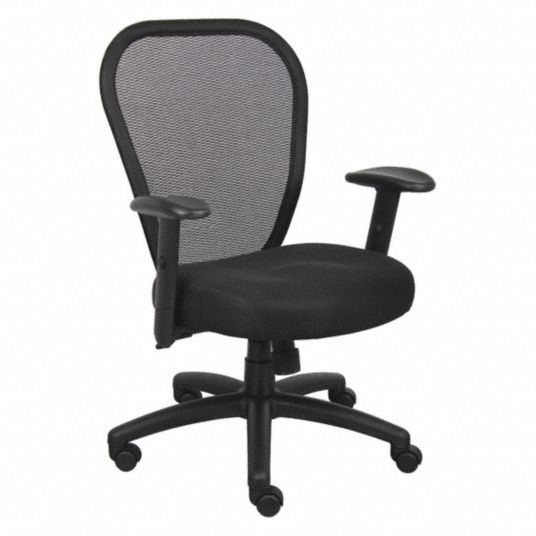 Task Chair, Task Chair, Black, Mesh, 19 in to 22 in Nominal Seat Height ...