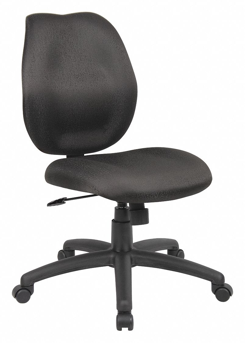 BOSS, Black, Fabric Material, Office Chair - 423M45|B1016-BK - Grainger