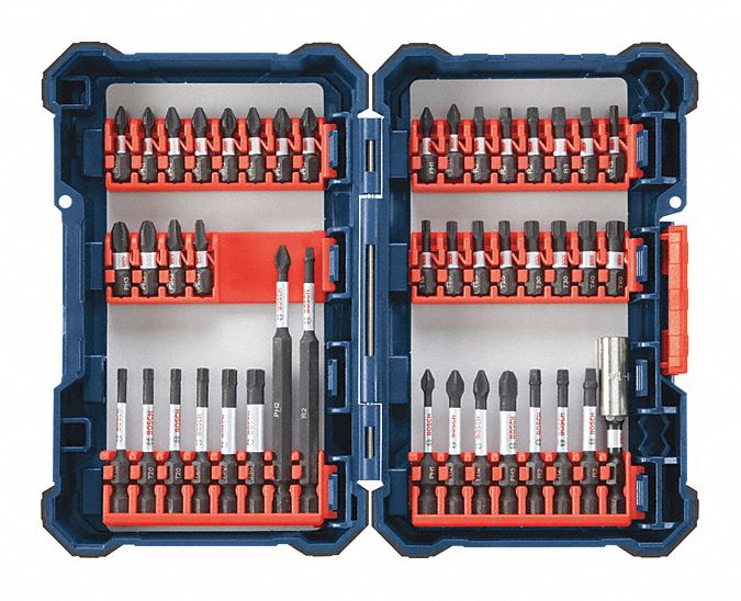 BOSCH, Impact Rated, 44 No. of Pieces, Driver Bit Set - 423P06|SDMS44 ...
