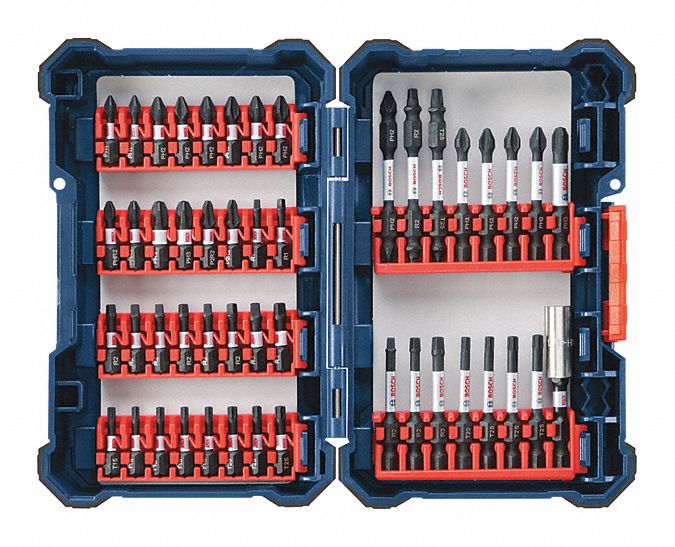 BOSCH, Impact Rated, 48 No. of Pieces, Driver Bit Set - 423P07|SDMS48 ...