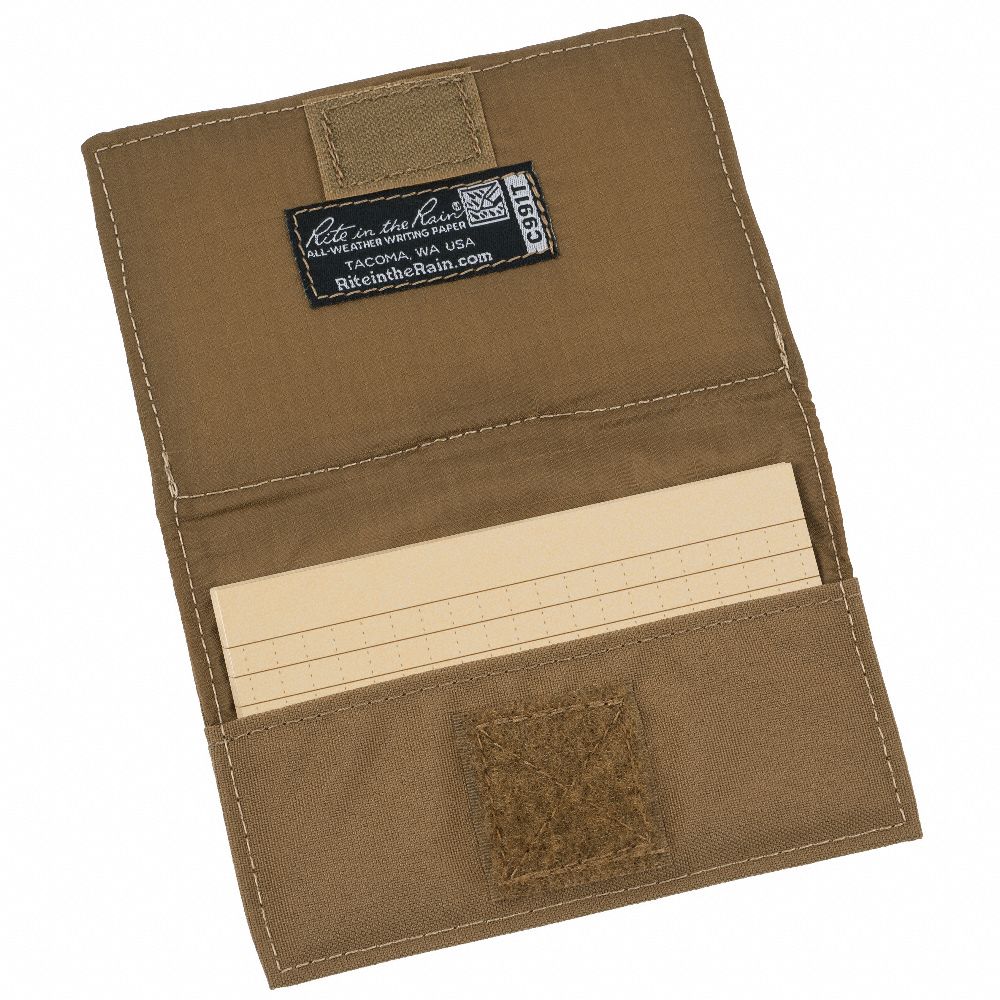 RITE IN THE RAIN Index Card Wallet: Ruled, 3 in x 5 in Card Size, Tan ...