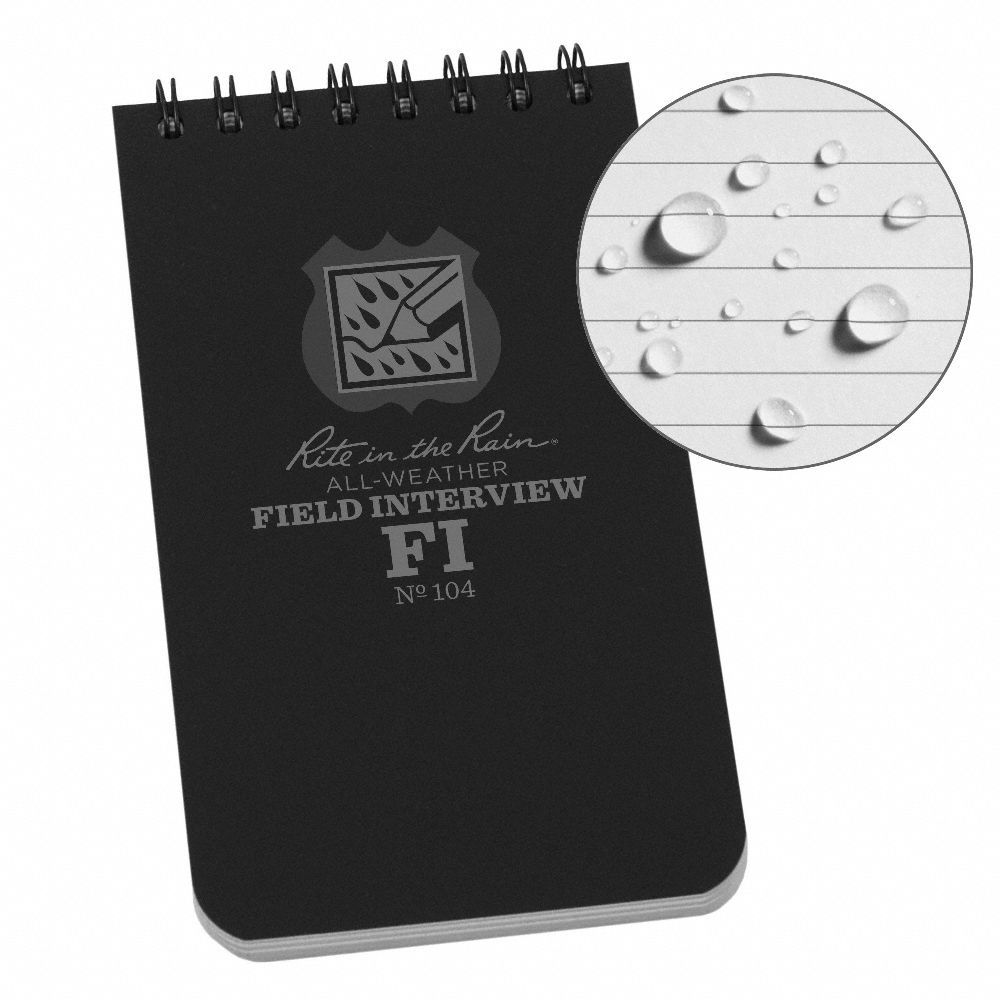 RITE IN THE RAIN Notebook: Field, 3 in x 5 in Sheet Size, 20 lb Paper ...