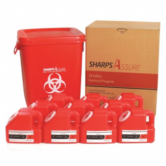 SHARPS ASSURE, 28 gal, 12 Count, Sharps Container - 426C49|SA28GU-1G ...