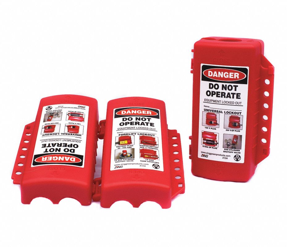 ZING Bloqueo de Enchufe,Rojo,5/16" diá. - Dispositivos de Bloqueo para ...