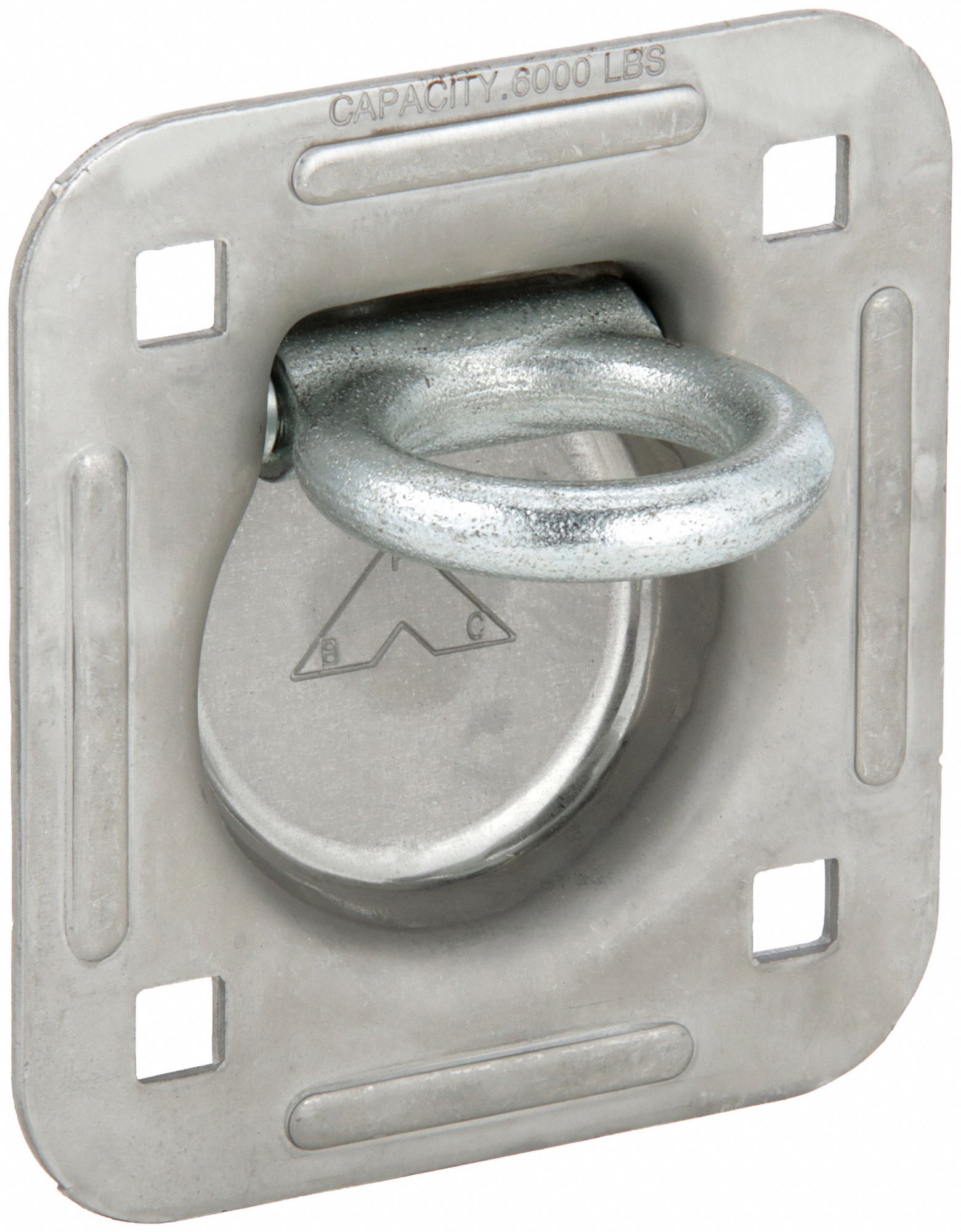BUYERS PRODUCTS, Zinc Plated, 6 5/8 in Overall Lg, Recessed Rope Ring ...
