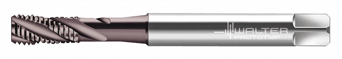 WALTER PROTOTYP, M3x0.5 Thread Size, 6.00 mm Thread Lg, Spiral Flute ...