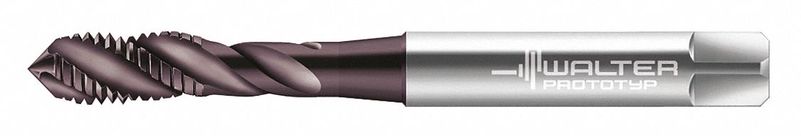 WALTER PROTOTYP, M2.5x0.45 Thread Size, 4.00 mm Thread Lg, Spiral Flute ...