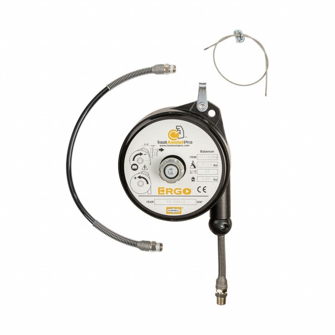 GLEASON, 11 lb Max. Wt, 6.6 lb Min. Wt, Air Hose Balancer - 395VD2|BT ...