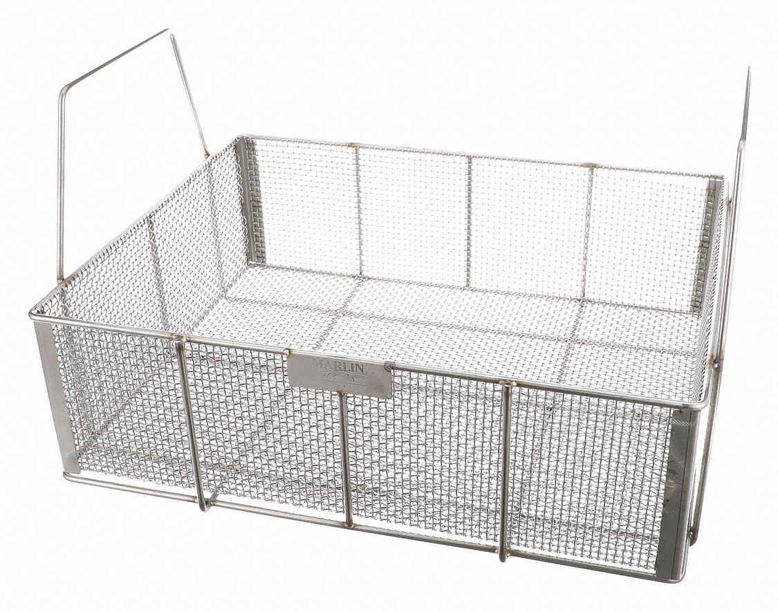 MARLIN STEEL WIRE PRODUCTS, Rectangular, Stainless Steel, Parts Washer ...