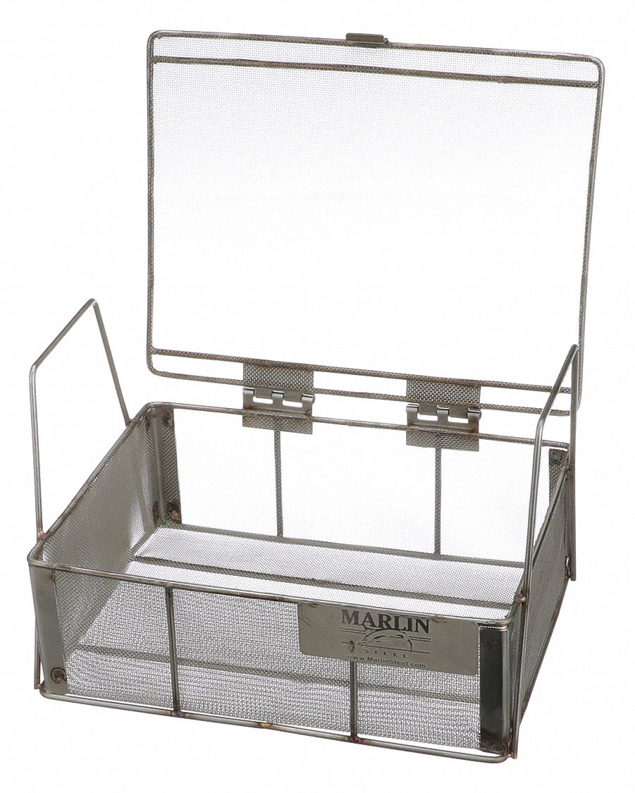 MARLIN STEEL WIRE PRODUCTS, Rectangular, Stainless Steel, Parts Washer ...