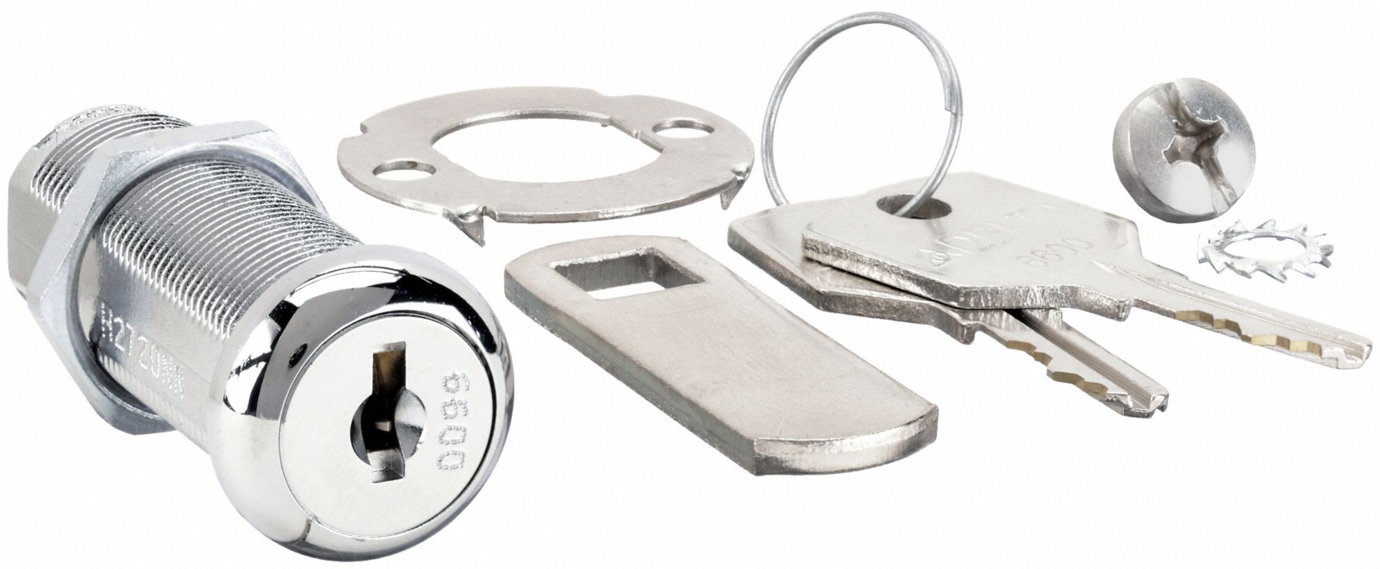 DELTA LOCK Disc Tumbler Keyed Cam Lock: For 1 1/2 in Material Thick, 3/ ...